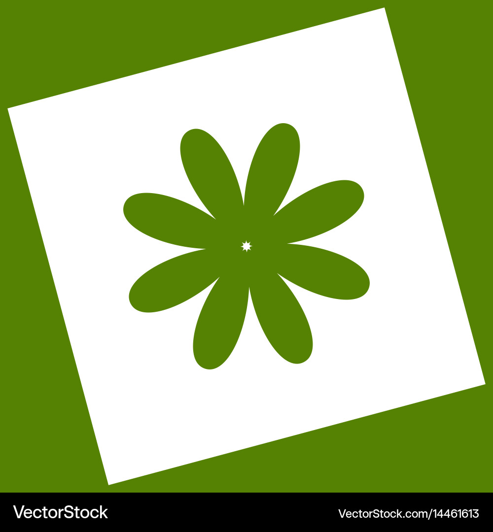 Flower sign white icon Royalty Free Vector Image