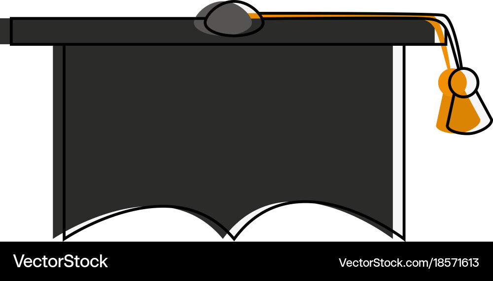 Graduation hat symbol Royalty Free Vector Image