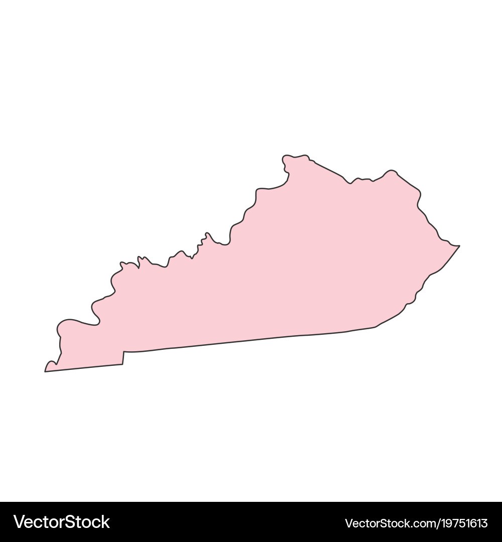 Kentucky map isolated on white background Vector Image