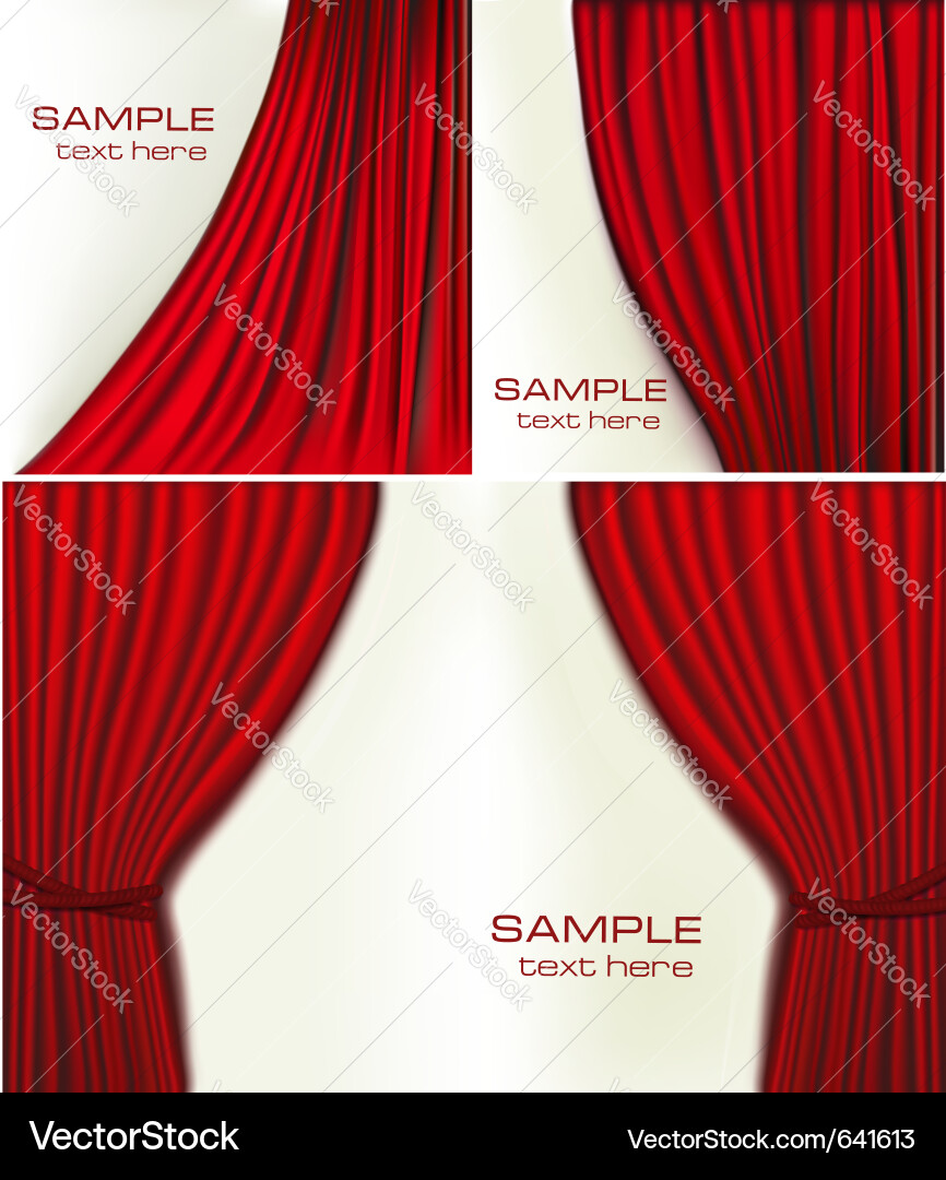 Red velvet curtains Royalty Free Vector Image - VectorStock