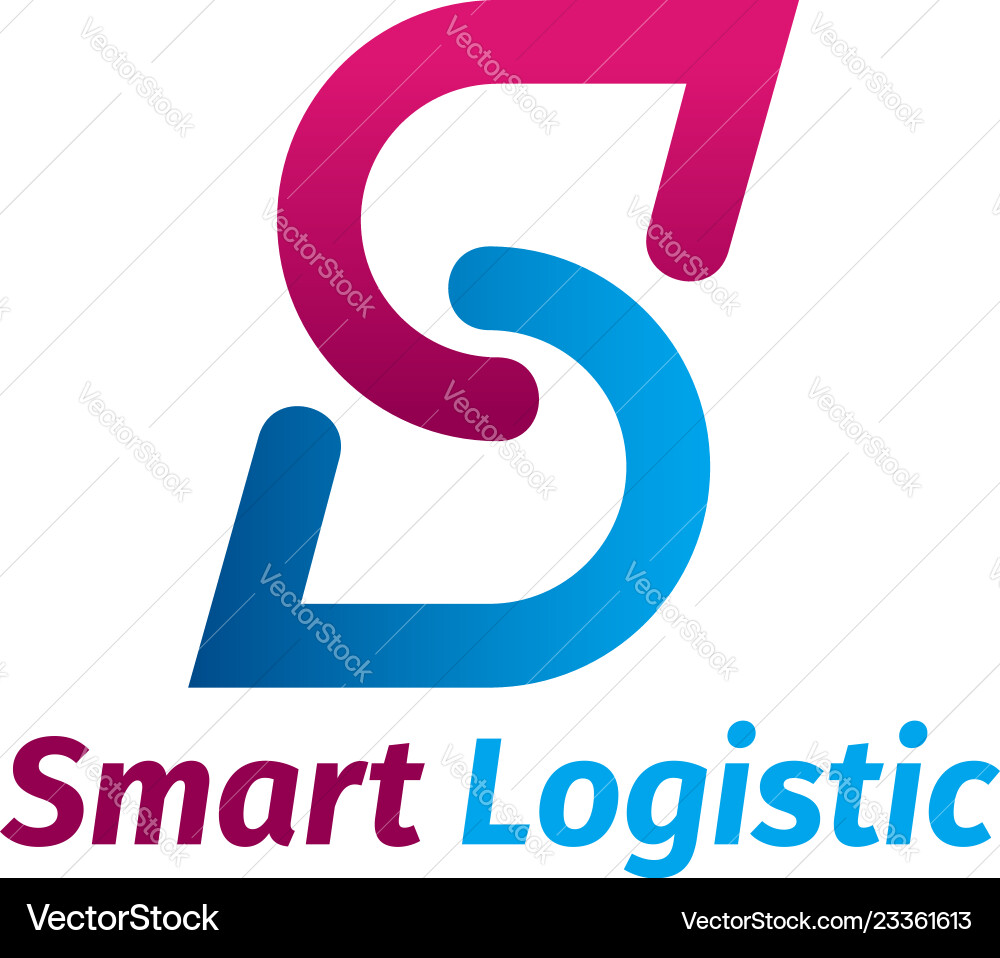 Smart logistic sign Royalty Free Vector Image - VectorStock