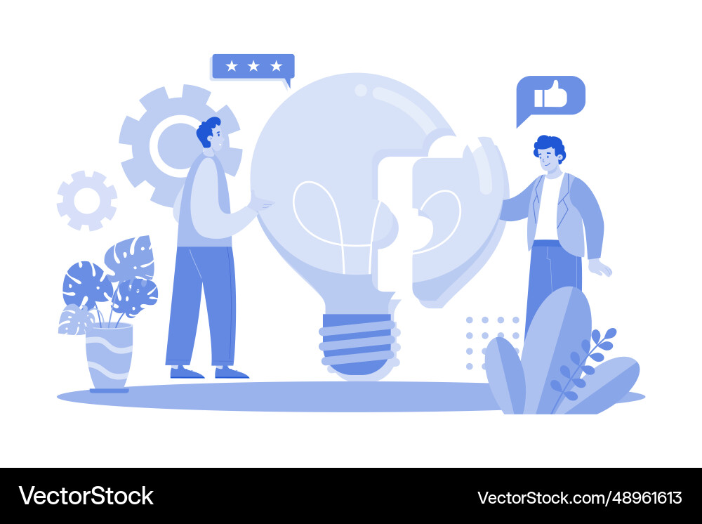 Team meeting brainstorming ideas Royalty Free Vector Image