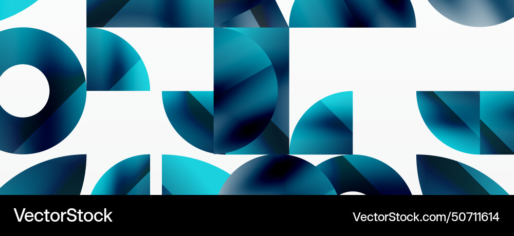 Assorted geometric shapes unite in a minimalistic Vector Image