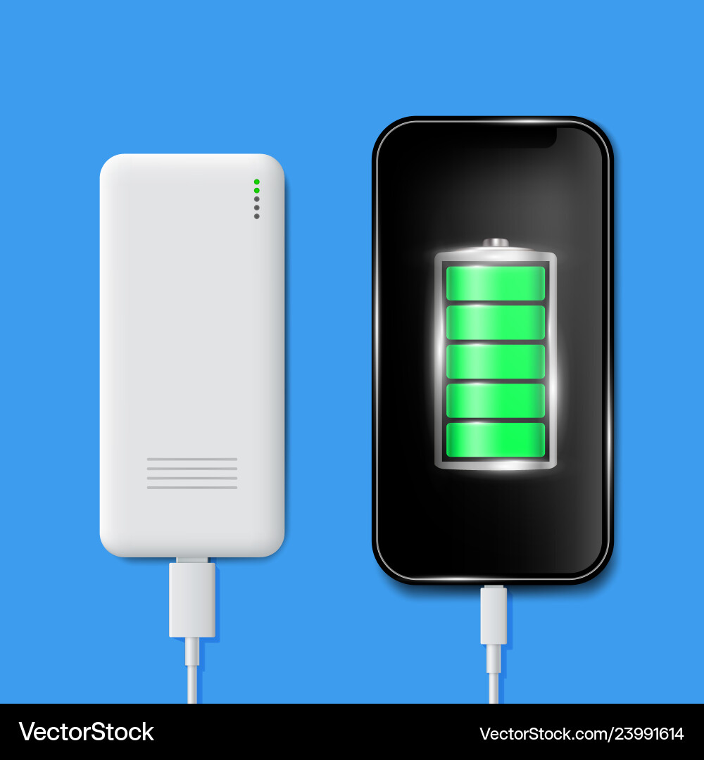 Creative of full charged Royalty Free Vector Image