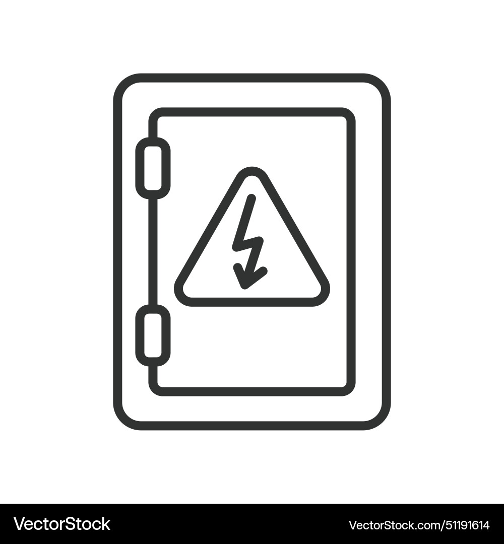 Fuse box in line design electrical Royalty Free Vector Image