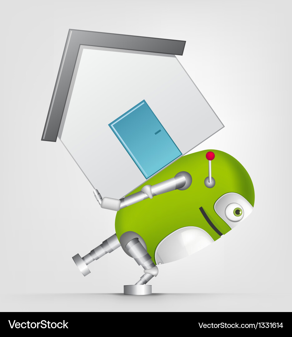 Green robot Royalty Free Vector Image - VectorStock