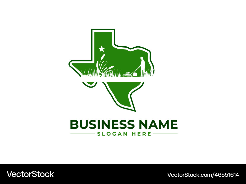 Lawn care grass trimming landscape logo Royalty Free Vector