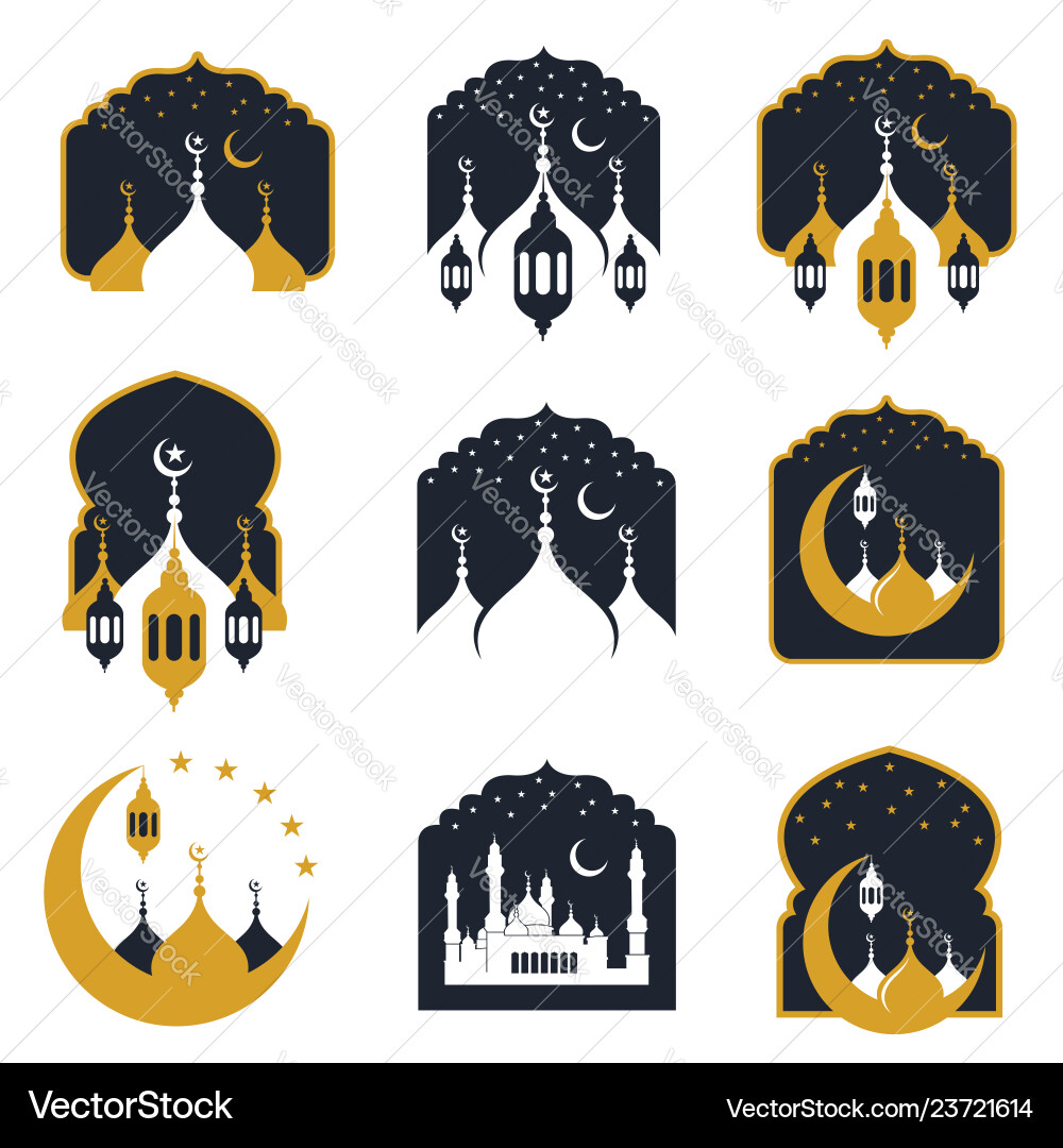 Logo Masjid Islamic Mosque Vector Images (over 3,000)