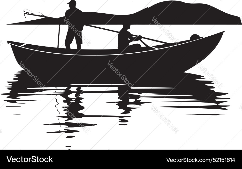Nautical nomad logo design with fisherman Vector Image