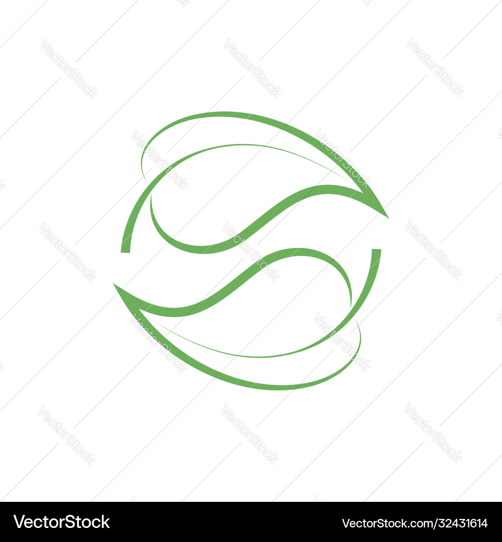 Two leaves Royalty Free Vector Image - VectorStock