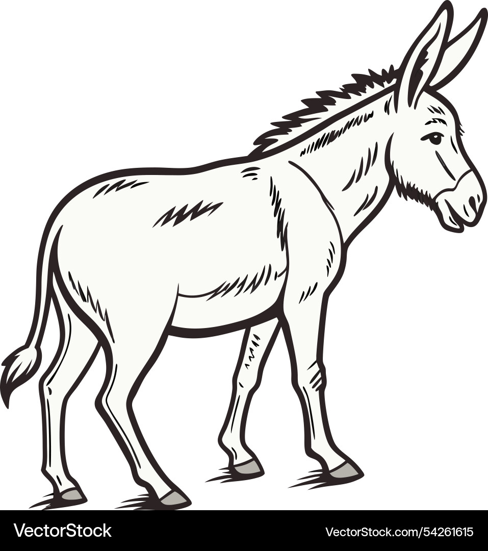 A donkey art 4 Royalty Free Vector Image - VectorStock