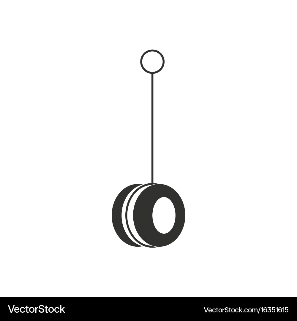 Black icon on white background yo toy Royalty Free Vector