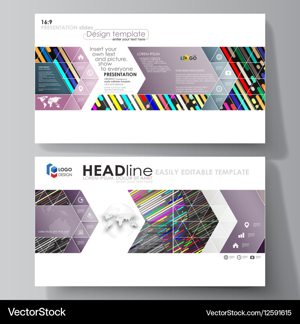 Business templates in hd format for presentation Vector Image