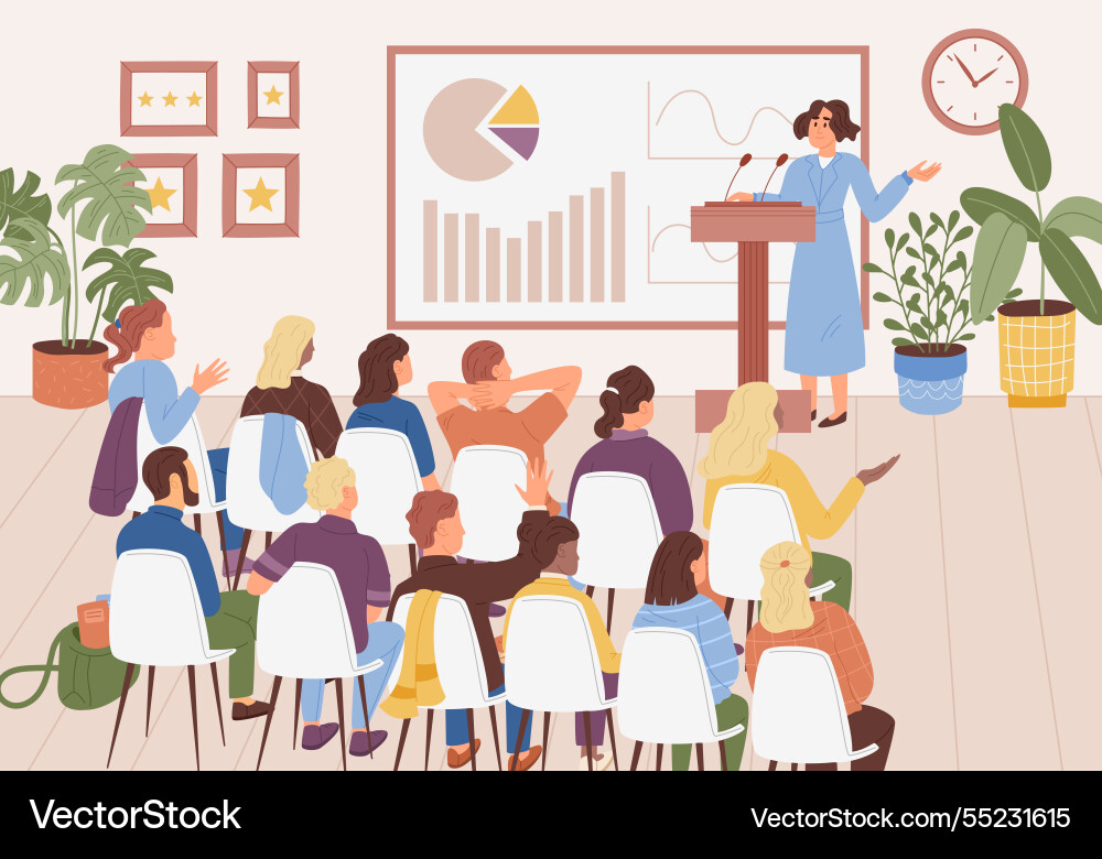Business training seminar class university Vector Image