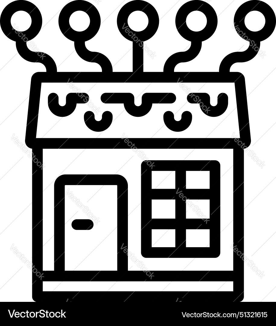 House digitalization icon outline Royalty Free Vector Image