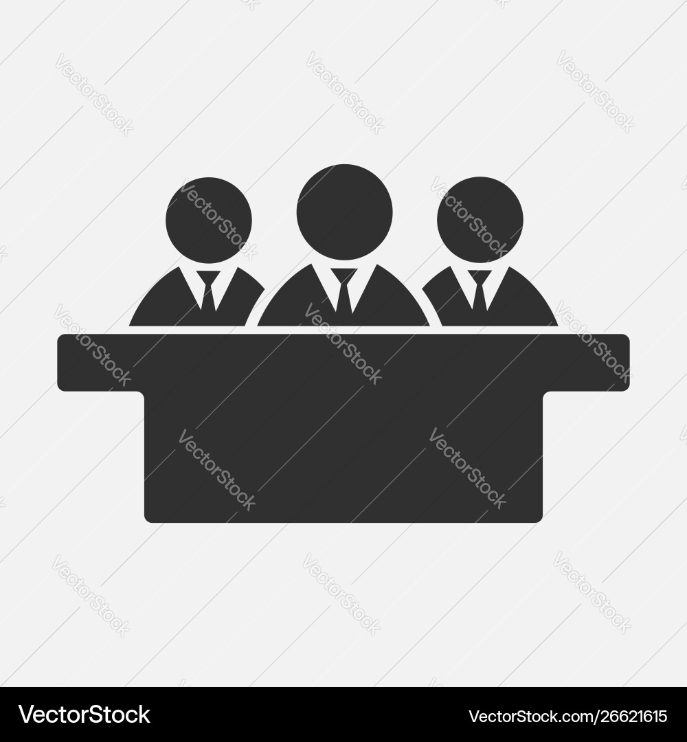 Jurors icon isolated on white background Vector Image