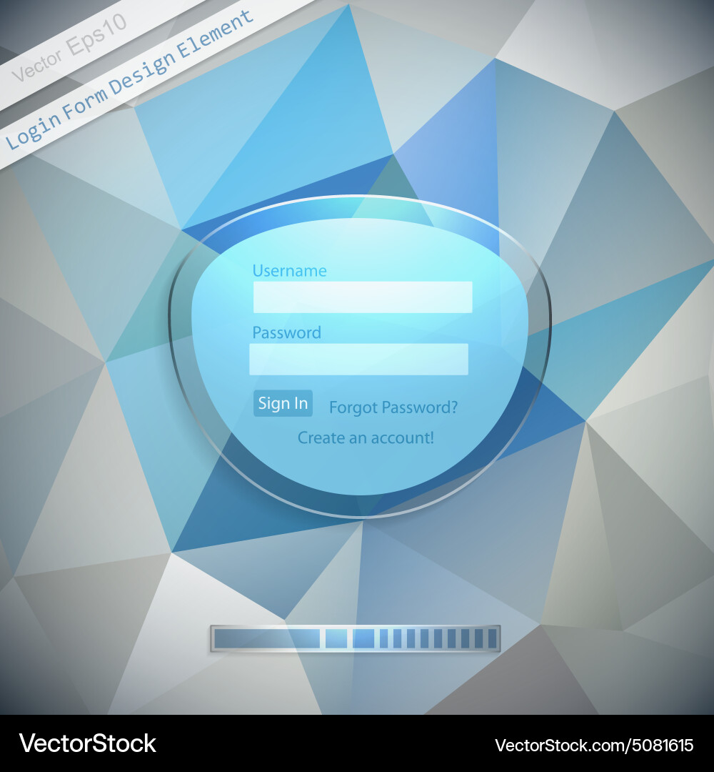Login form Royalty Free Vector Image - VectorStock