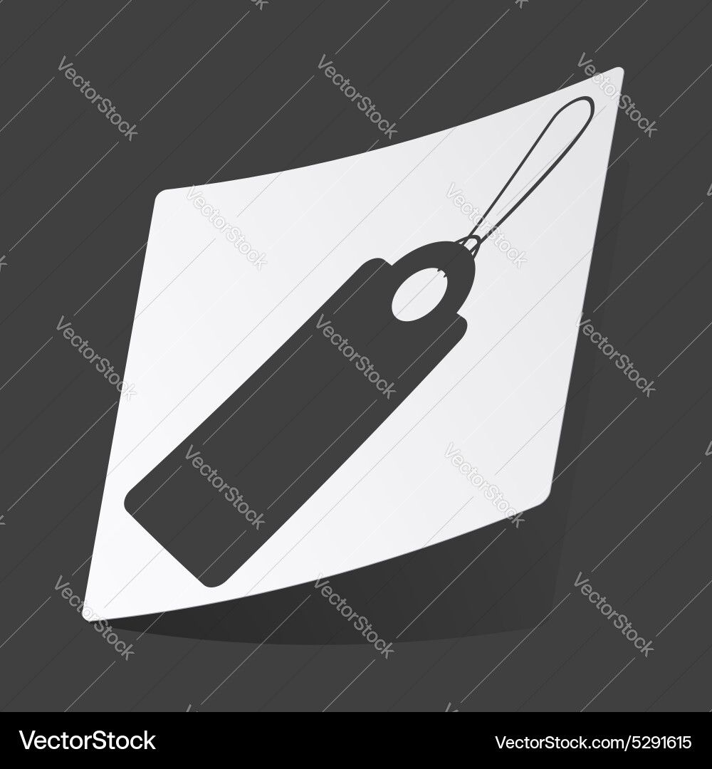 Monochrome string tag sticker Royalty Free Vector Image