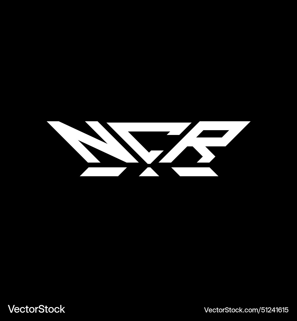 Ncr letter logo design simple and modern Vector Image