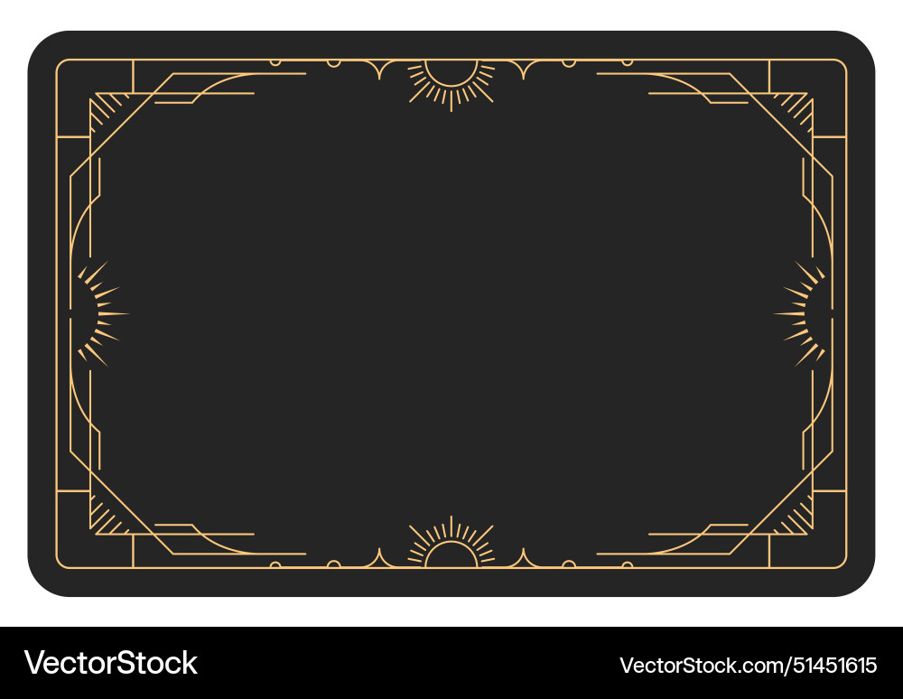 Tarot style frame with decorative border banner Vector Image