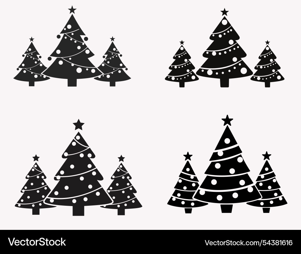 Christmas trees icon art image Royalty Free Vector Image