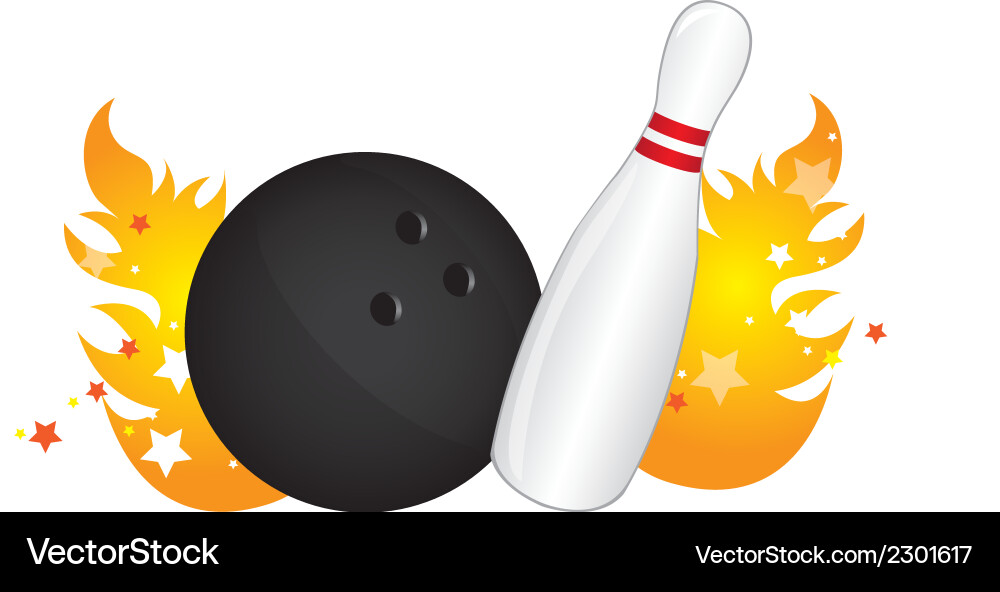 Bowling ball Royalty Free Vector Image - VectorStock