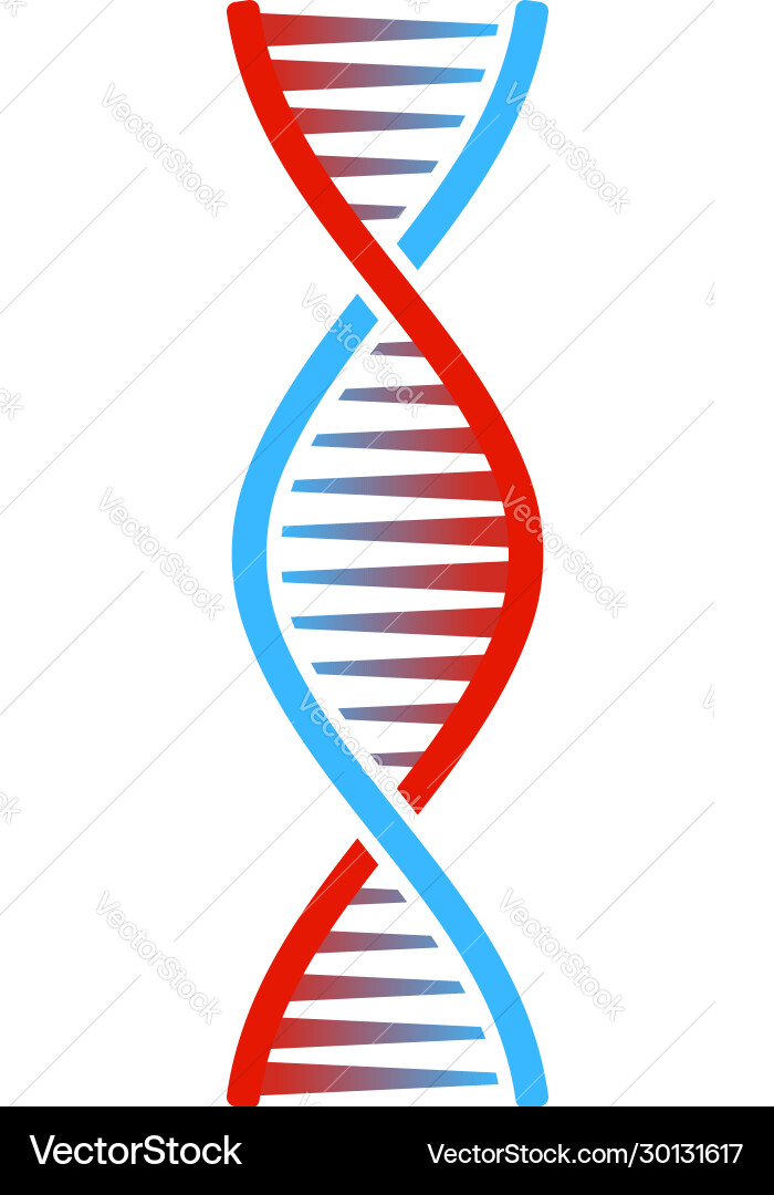Dna Set gefärbt 01 Lizenzfreies Vektorbild - VectorStock