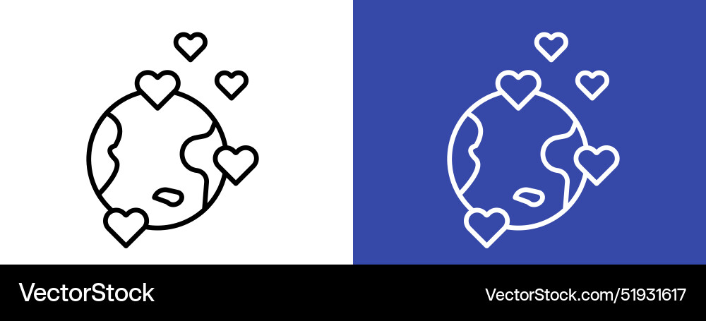 Love earth icon perfect for environmental and Vector Image