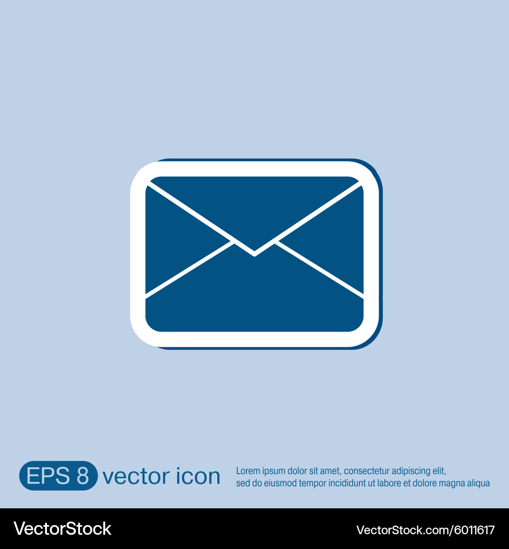 Postal envelope e-mail symbol icon Royalty Free Vector Image