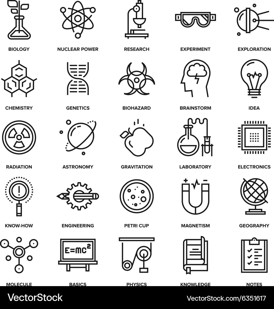 Research and science Royalty Free Vector Image