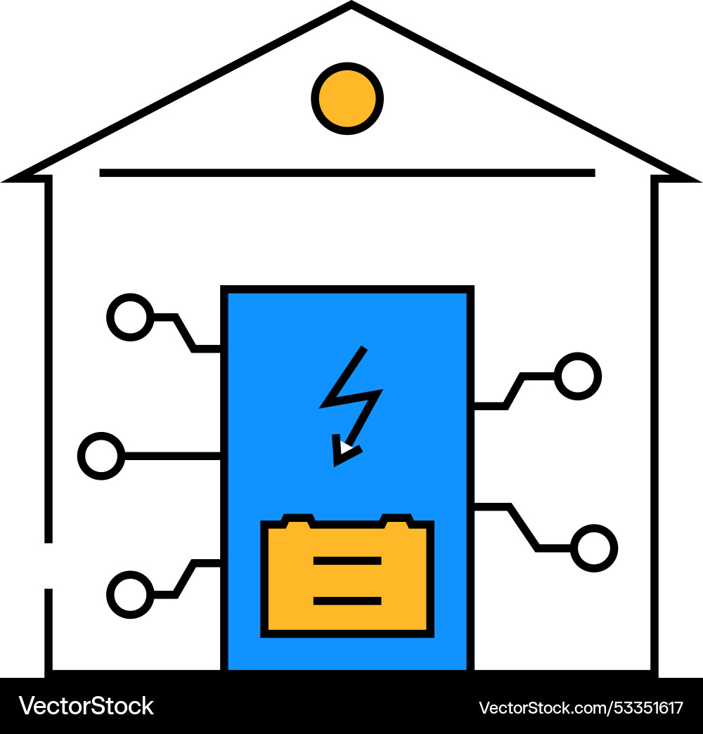 Residential storage icon color Royalty Free Vector Image