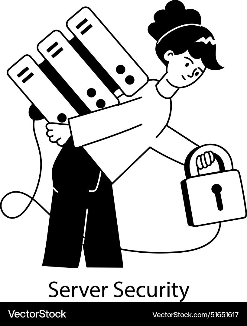 Server security Royalty Free Vector Image - VectorStock