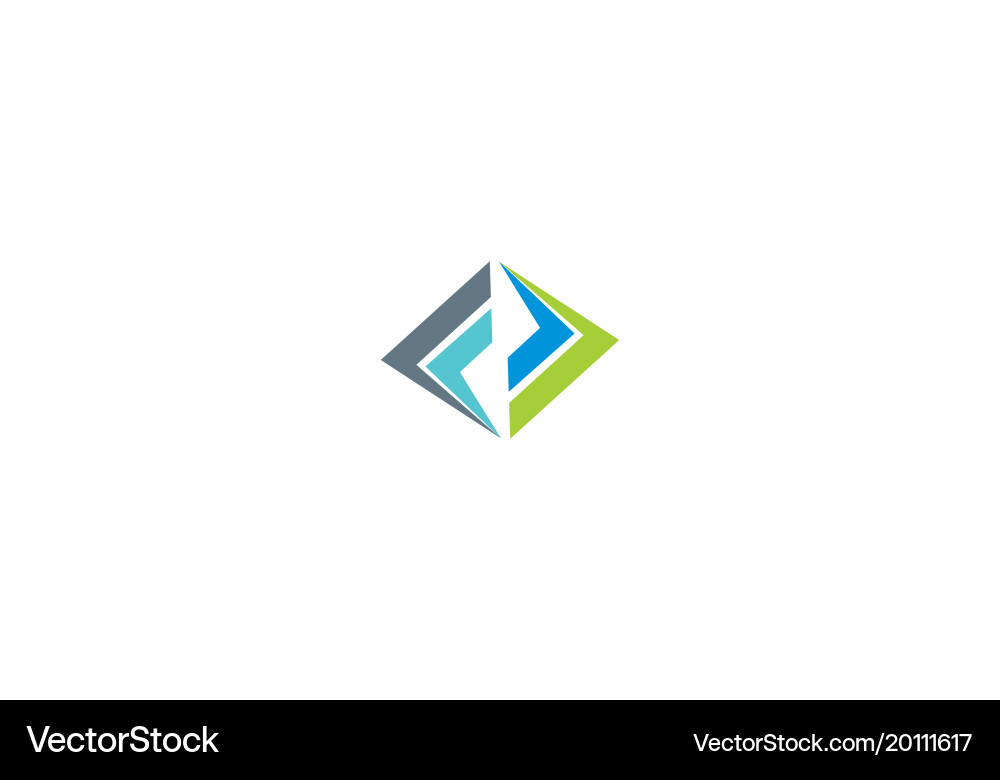 Shape geometry business company logo Royalty Free Vector