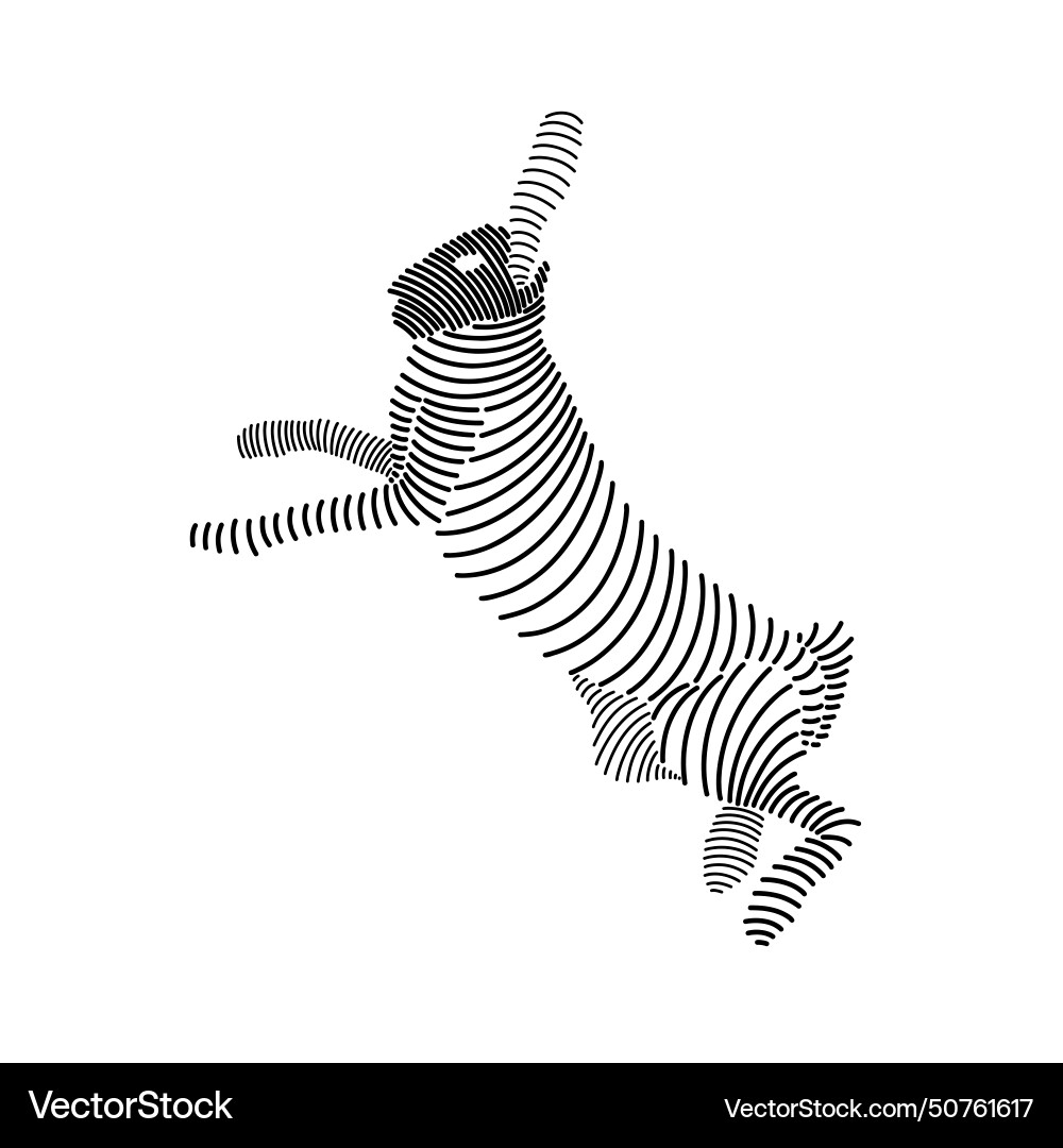 Simple line art of a rabbit 1 Royalty Free Vector Image