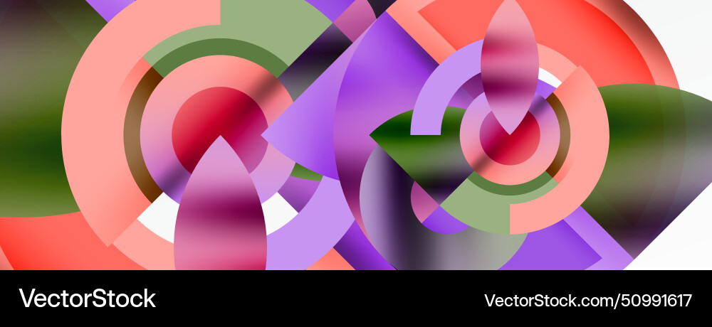 Vibrant pattern with purple circles triangles Vector Image