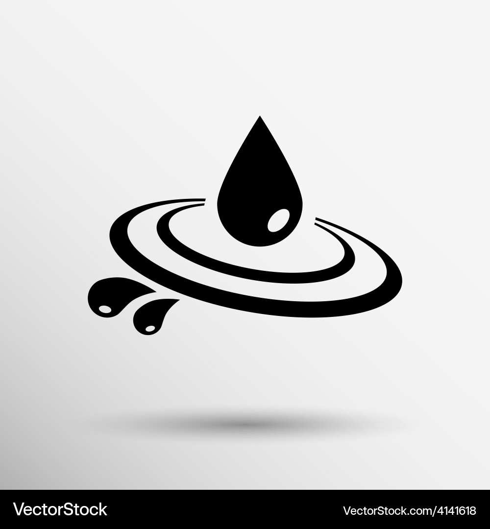 Abstract symbol of a drop water Royalty Free Vector Image