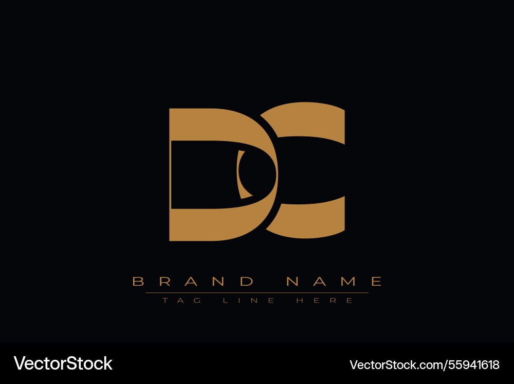 Dc initial letter logo design Royalty Free Vector Image