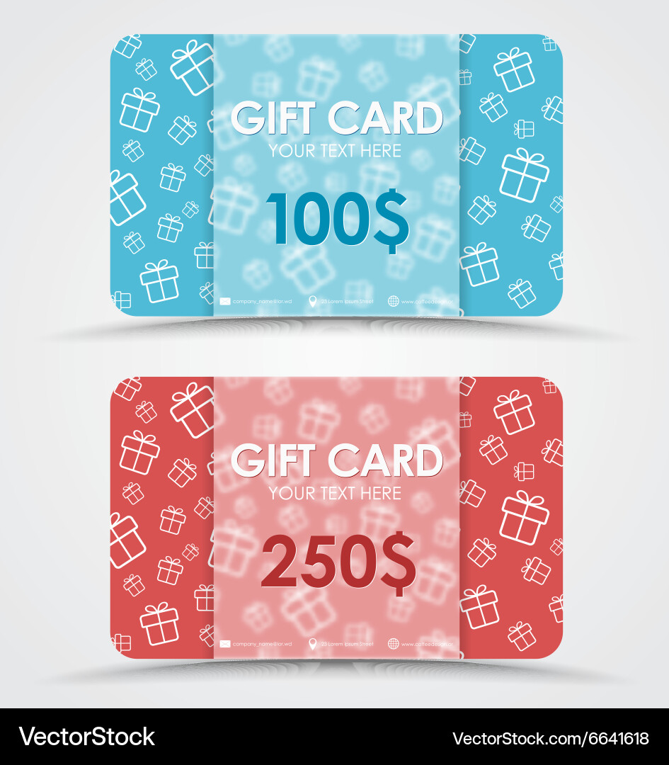 Design gift cards Royalty Free Vector Image - VectorStock