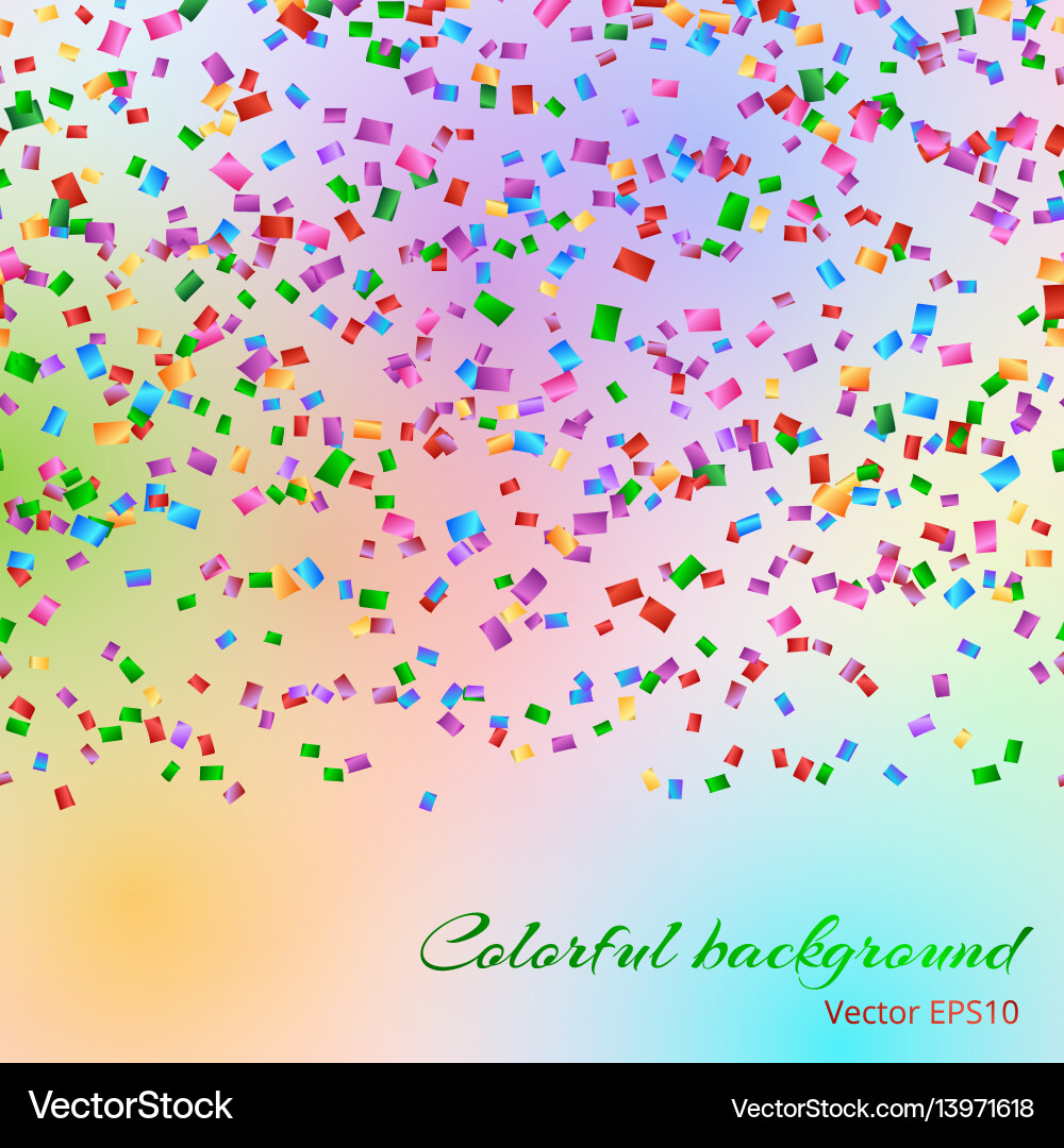Falling confetti background Royalty Free Vector Image