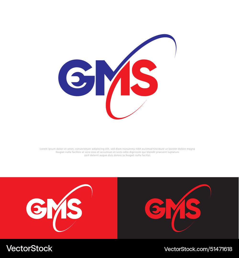 Gms logo Royalty Free Vector Image - VectorStock