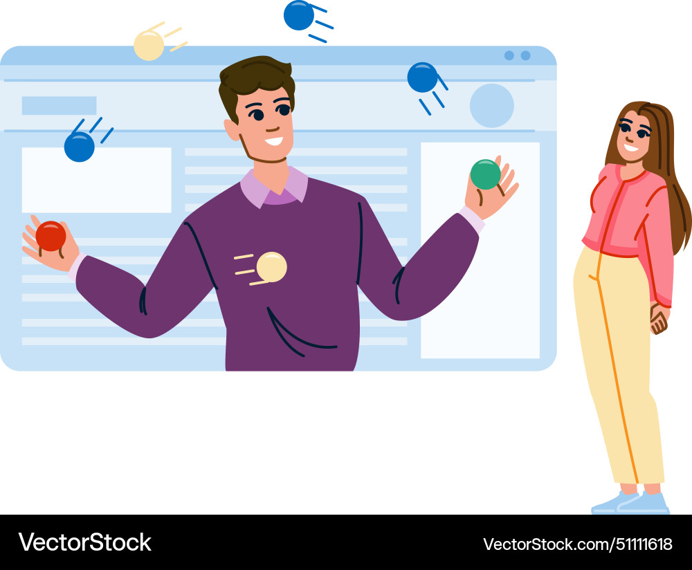 Interface interaction design website Royalty Free Vector