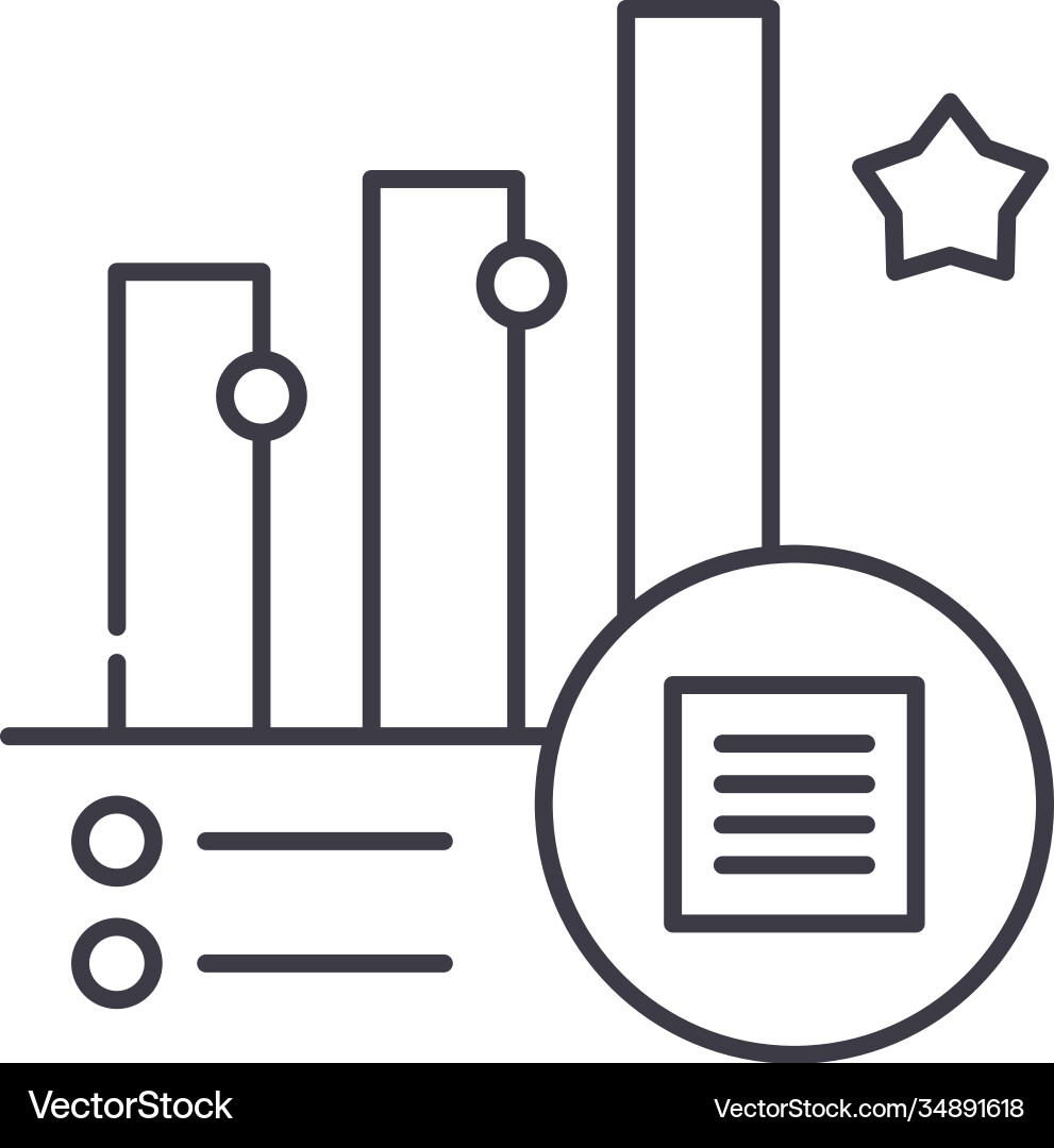 Qualitative research icon linear isolated Vector Image