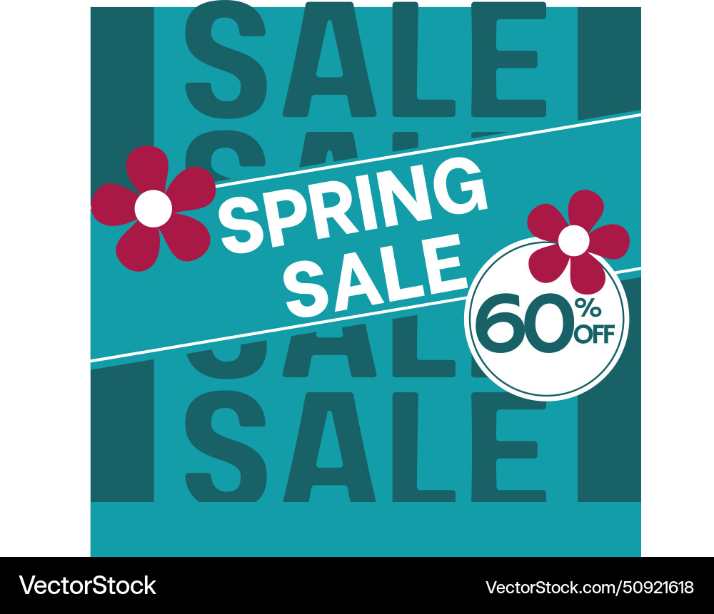 Spring sale design Royalty Free Vector Image - VectorStock