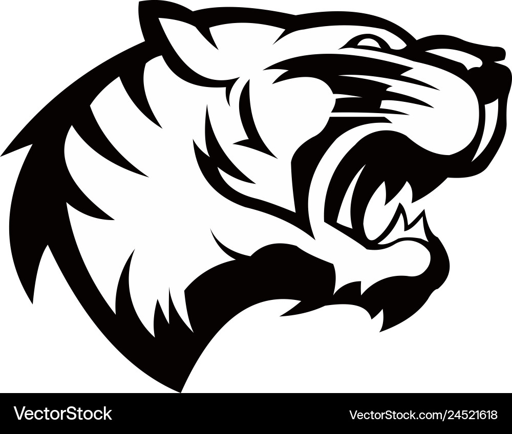Tiger head Royalty Free Vector Image - VectorStock