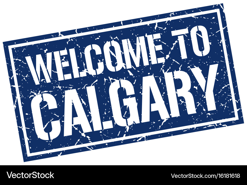 Welcome to calgary stamp Royalty Free Vector Image