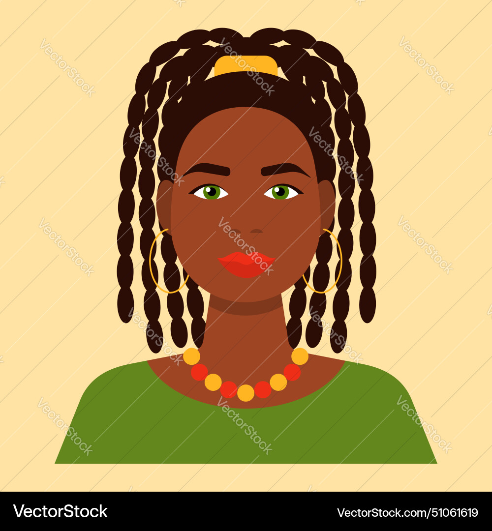 Black girl portrait Royalty Free Vector Image - VectorStock