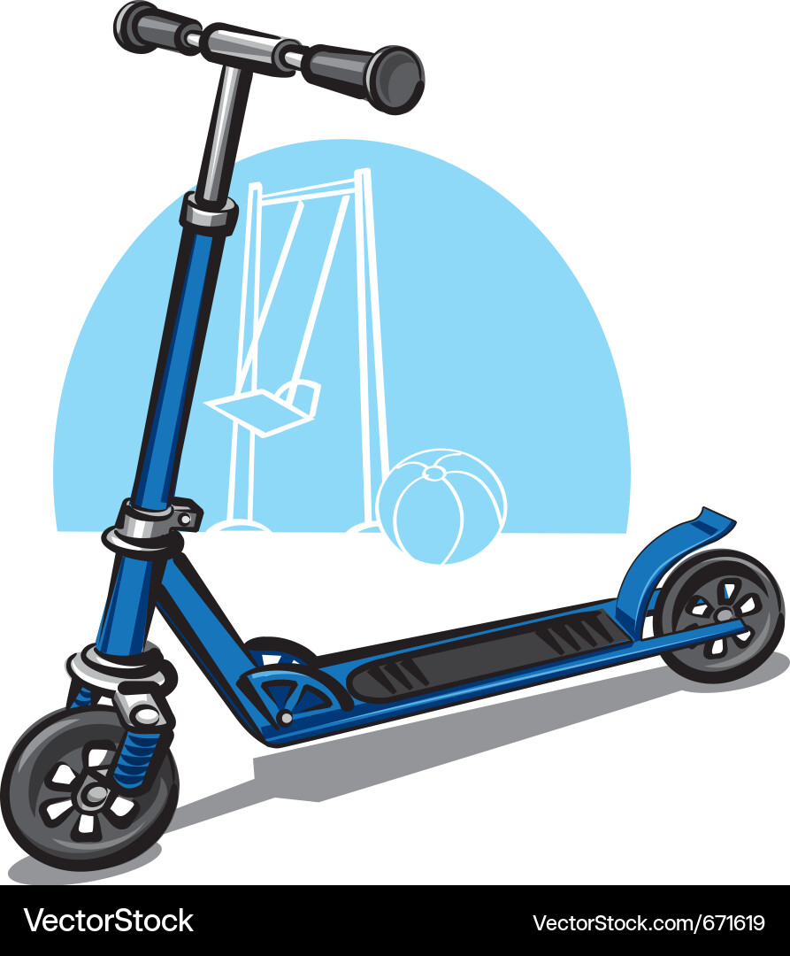 Children scooter Royalty Free Vector Image - VectorStock