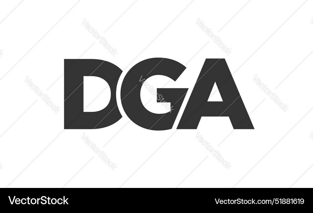 Dga logo design template with strong and modern Vector Image