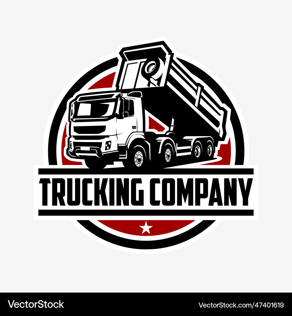 Dump Truck Logistics Logo Royalty Free Vector Image