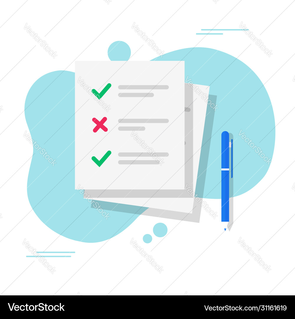 Exam Quiz & Assessment Checklist Royalty Free Vector